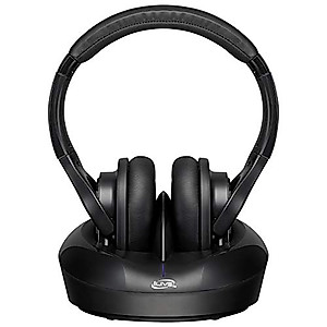 iLive Radio Frequency Wireless Headphones with Transmitter/Charging Dock, Black (IAHRF79B)