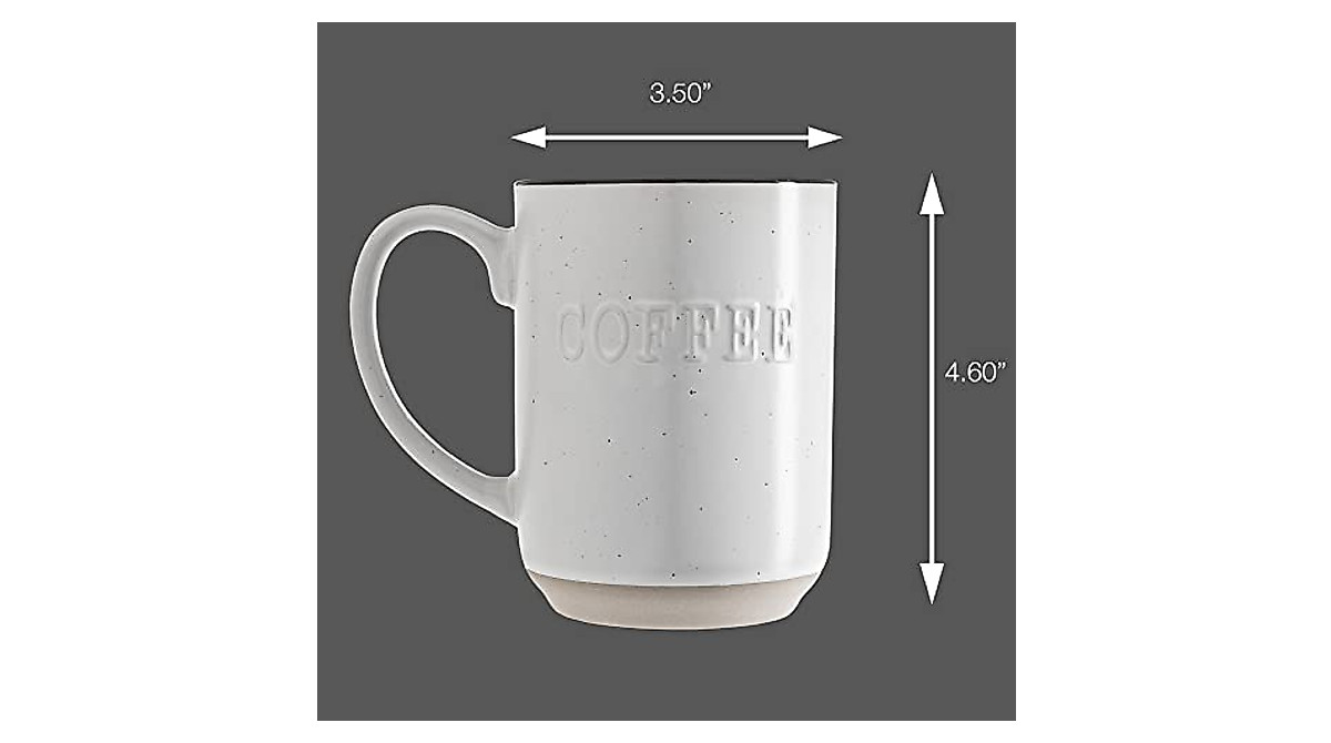 Sheffield Home 4-Piece 16 oz Stoneware Coffee Mug Set - Stylish & Durable