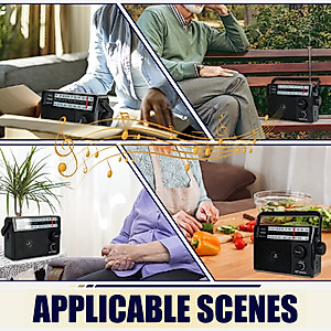 Retekess TR633 AM FM Radios with Best Reception, Portable Radio Plug in Wall, External Antenna Jack, Battery Operated Radio by 4 AA Batteries Or AC Power for Senior, Home