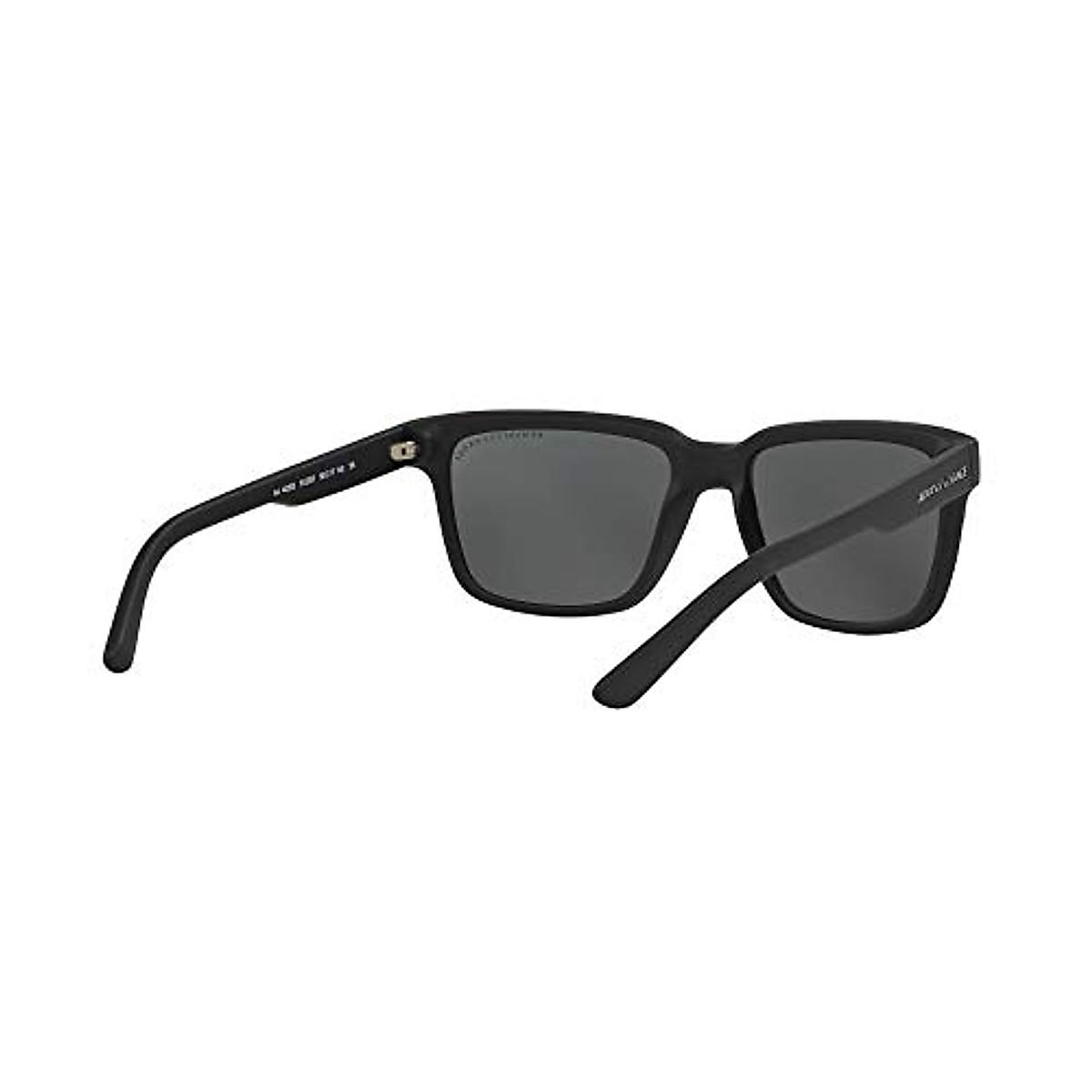 A|X ARMANI EXCHANGE Men's AX4026S Square Sunglasses, Matte Shiny Black/Grey, 56 mm