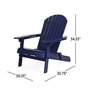 Christopher Knight Home 296701 Hanlee Adirondack Chair, Navy Blue