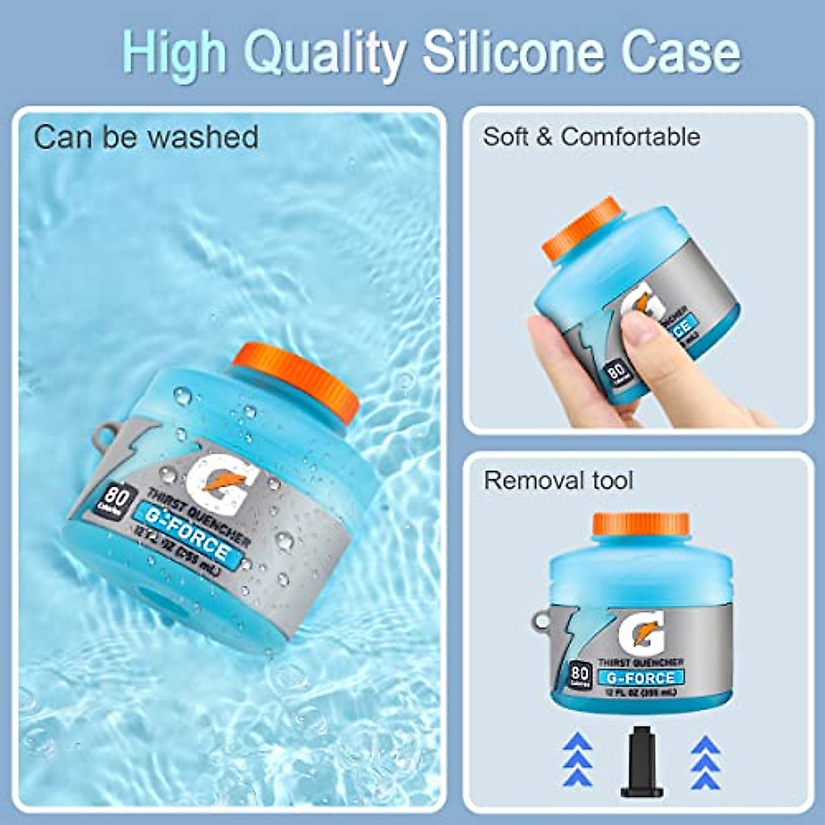 2Pack Food Case for Airpods Pro 2 Case Cover, Silicone 3D Cartoon Fashion Fun Cute Airpod Pro 2nd Generation Case Cover for Girl Boys Teens (Purple Potato Chips & Sport Water)