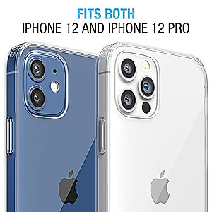 FlexGear [Full Protection Case for iPhone 12 / iPhone 12 Pro with 2X Glass Screen Protectors - Crystal Clear