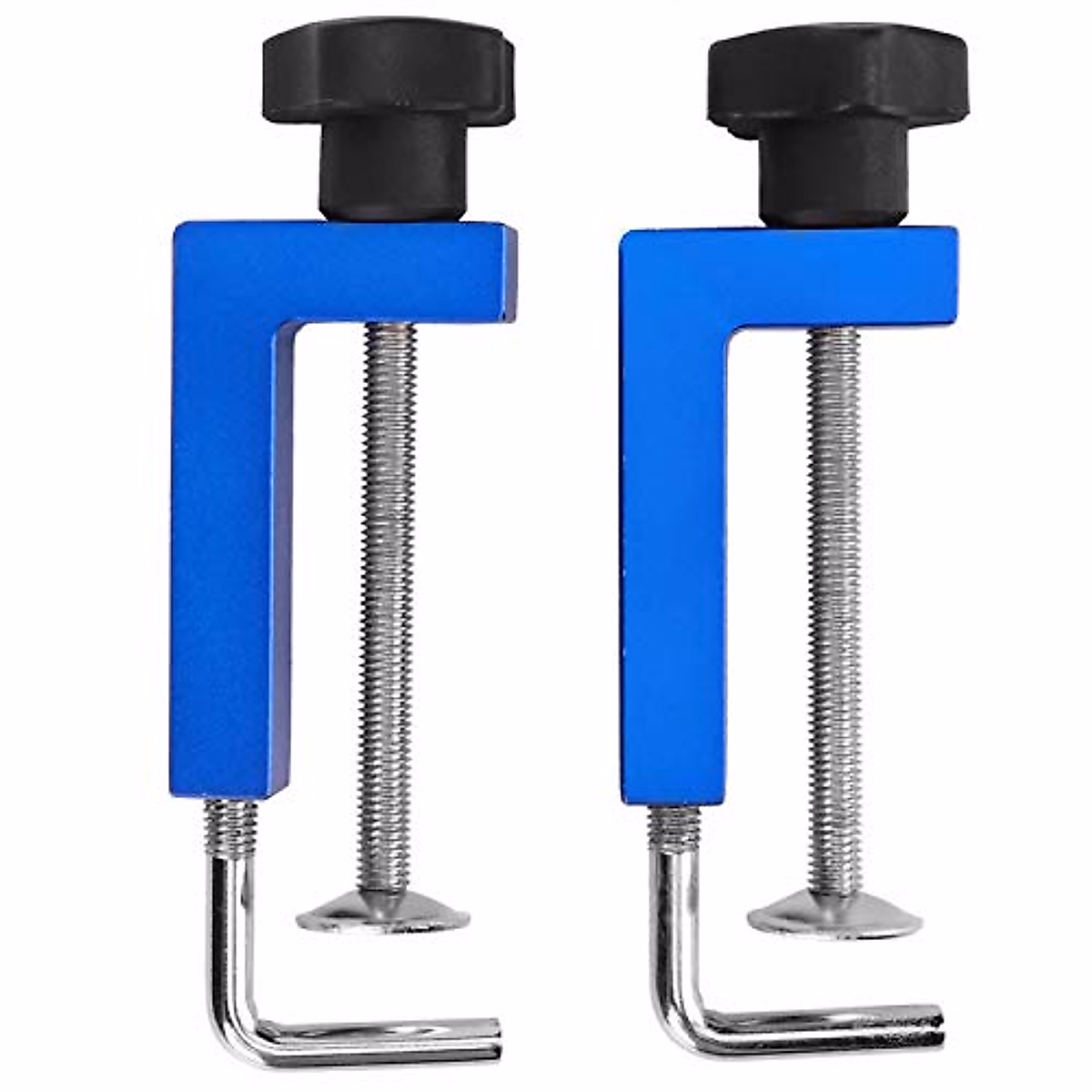 2PCS Universal Fence Clamps Blue Clamp G Clip for Woodworking Fixing Tools MultiFunction Clamp