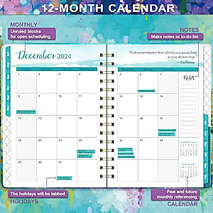 2024-2025 Planner - Planner/Calendar 2024-2025, Jul 2024 - Jun 2025, 2024-2025 Planner Weekly and Monthly with Tabs, 6.3" x 8.4", Hardcover with Back Pocket + Thick Paper - Oil Painting