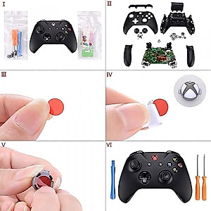 eXtremeRate Custom Home Guide Button LED Mod Stickers for Xbox Series X/S, Xbox One Elite V1/V2, Xbox One S/X, Xbox One Standard Controller with Tools Set - 40pcs in 8 Colors