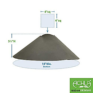 Achla Designs Squirrel Deflector For 4 by 4 Post, Black