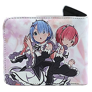 Amatensu Anime Characters Natsuki Subaru wallet Emilia wallet Ram wallet Rem wallet I