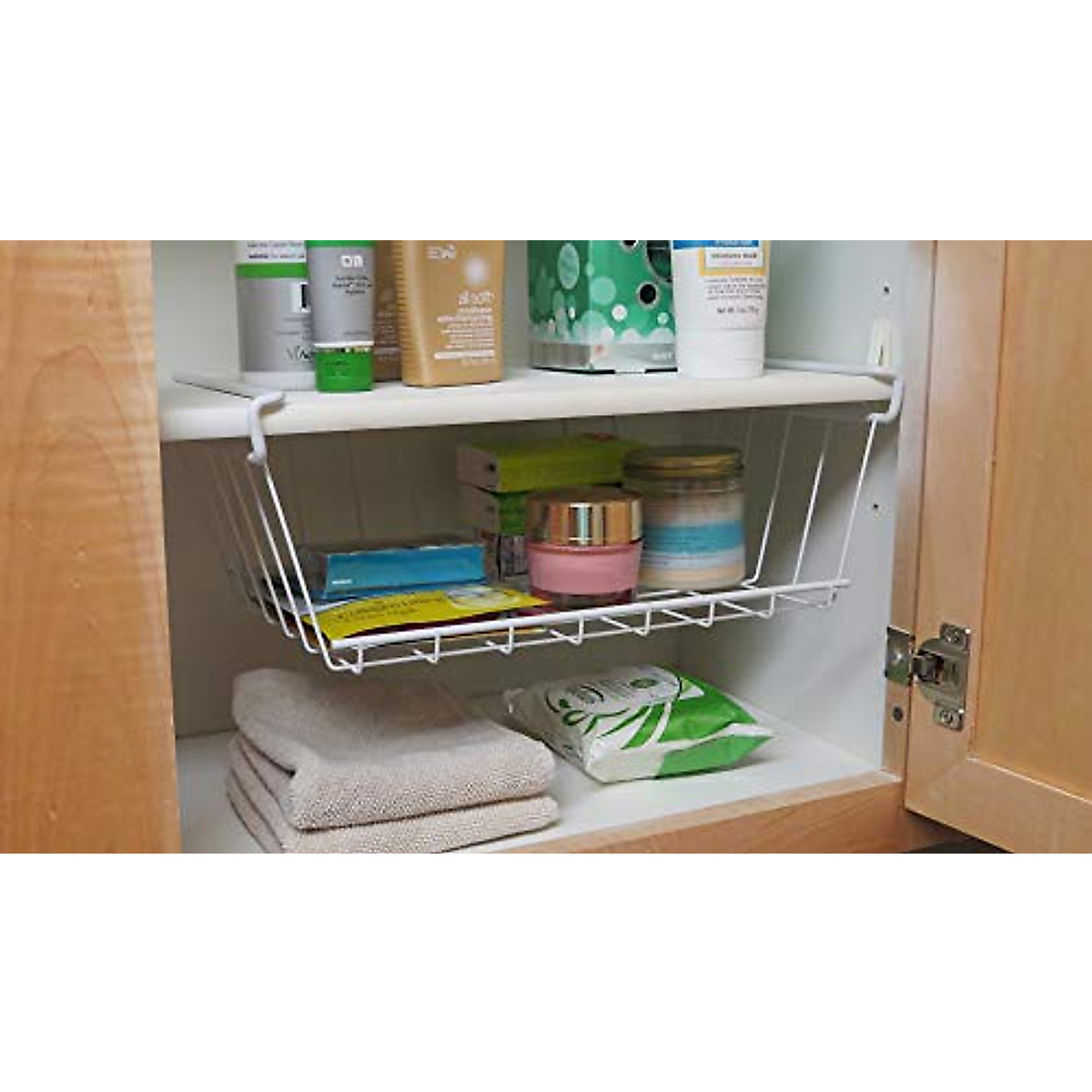 ClosetMaid 3998 Under Shelf Storage Bin , White , 13.4 in.