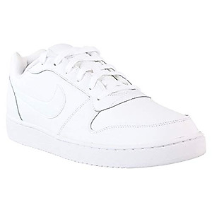 Nike Men's Ebernon Low Basketball Shoe, White/White, 9.5 Regular US