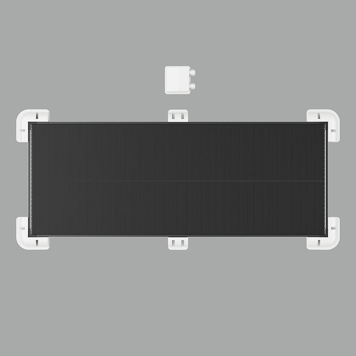 Alrska100w (Watt) 12v Monocrystalline Solar Panel Module with Connector + 7Pcs ABS Bracket Outdoor RV Yacht Flat Roof Camper Plastic Photovoltaic Bracket