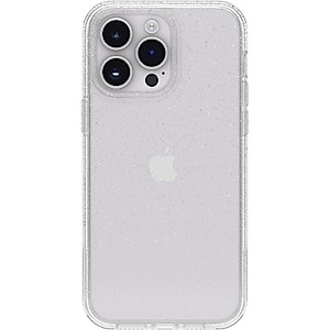 OtterBox iPhone 14 Pro Max (ONLY) Symmetry Series Case - Stardust (Clear/Glitter), Ultra-Sleek, Wireless Charging Compatible, Raised Edges Protect Camera & Screen