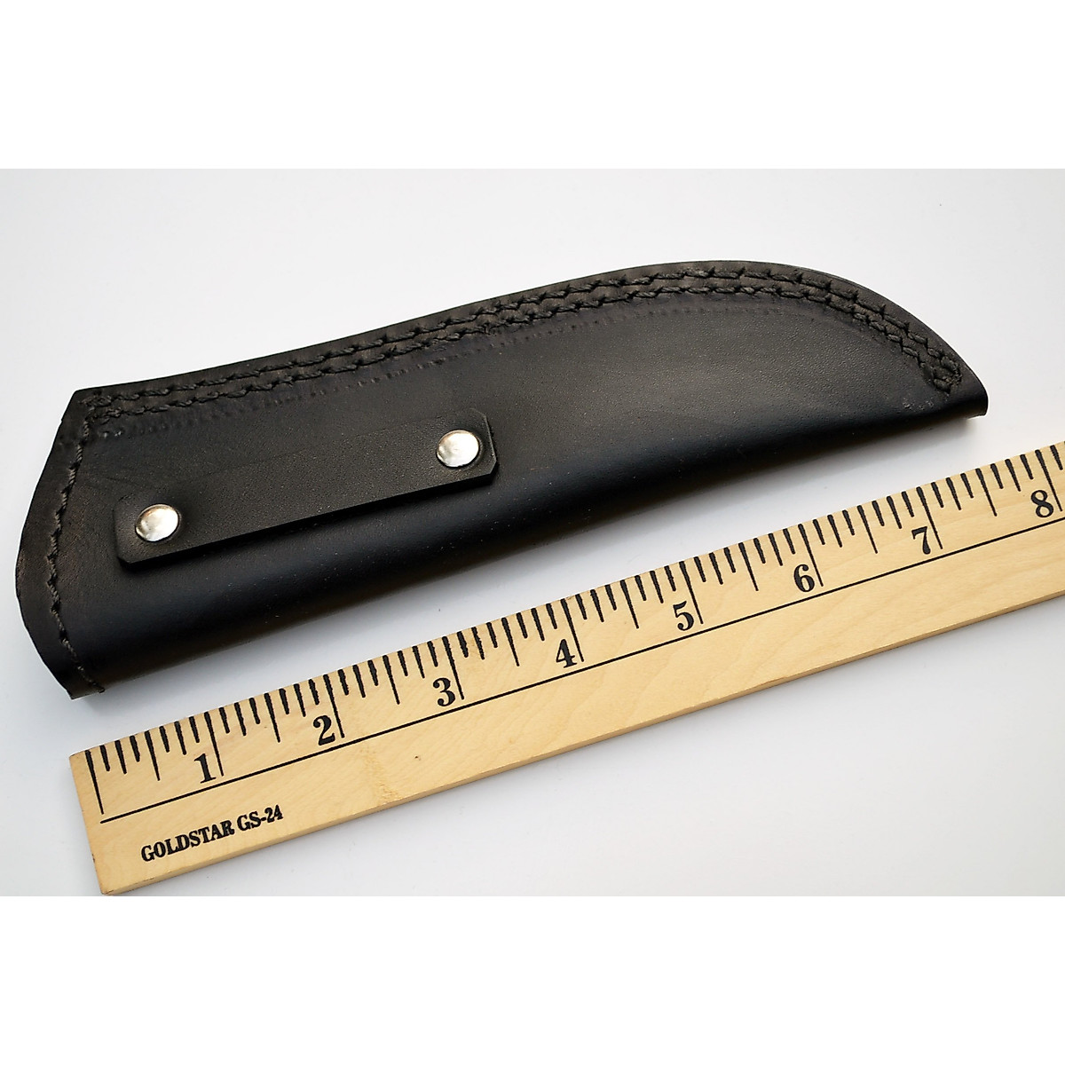 Whole Earth Supply Large Black Leather Sheath for Fixed Blade Knife Fits up to 6in Blade Knives Hunting Skinning Blanks