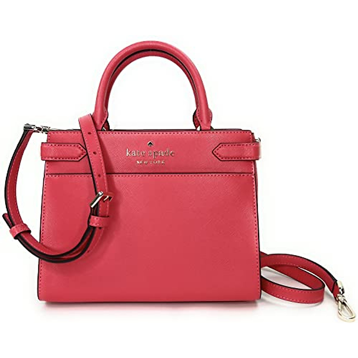 Kate Spade New York Staci Small Saffiano Leather Satchel Bag (Watermelon)