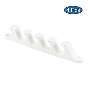 PATIKIL Chaise Adjustment Bracket, 4 Pack 5 Position Lawn Furniture Multi Position Back Support Adjuster for Outdoor Lounge Patio, White