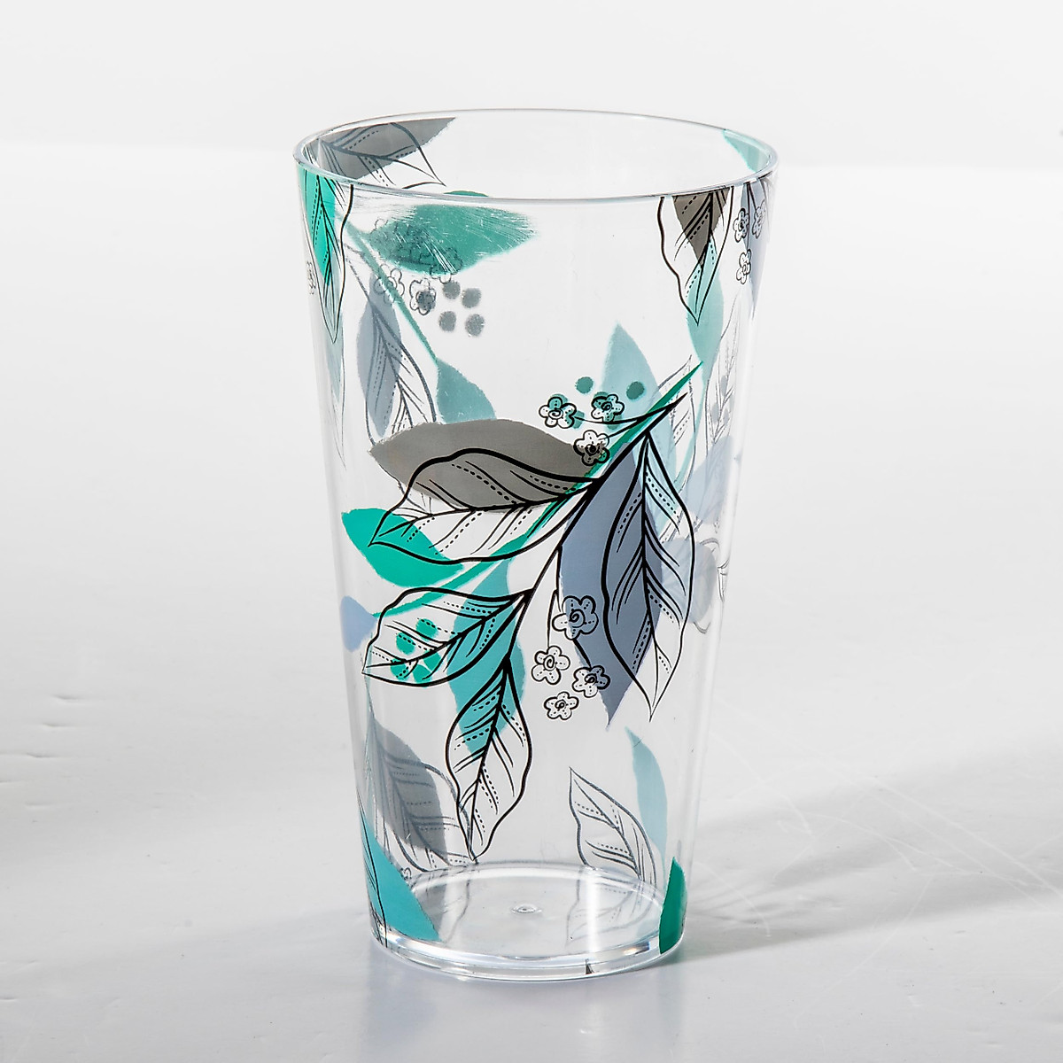 Gibson Home Transparent Vineyard Tumbler, Blue, 19 Oz, Plastic, Drinkware and Accessories, 136426.01