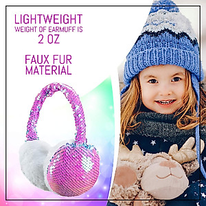 PEAK 2 PEAK Girls Pink Earmuff and Convertible Fingerless Gloves Winter Set [4014]