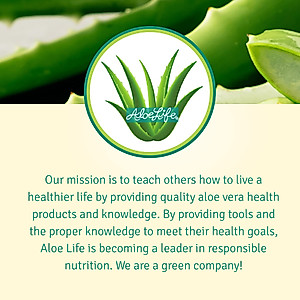 Aloe Life – Skin Gel & Herbs Ultimate Skin Treatment, 99% Certified Organic Whole Leaf Aloe Vera, Vitamins C, A, & E, Head-to-Toe Skin Care Support for the Whole Family, Fragrance-Free (8 oz)