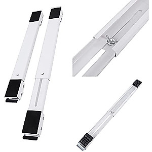 NW 1776 Two Movable/Adjustable Washing Machine Bases, Washing Machine Stand With Brake, Refrigerator Base Mobile Cart,Suitable for Refrigerator Base, Dryer Base, Washing Machine Base, White