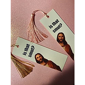Multi Color Bookmarks, Peeking Jesus, is That Smut?, Bookmark Gift (No Tassel)