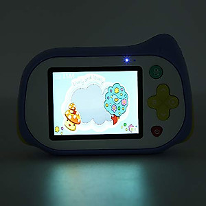 Plastic Blue 2 in 1 Electron Microscope 2 Inch Eye Protection Screen High Definition Mini Children Digital Camera Toys
