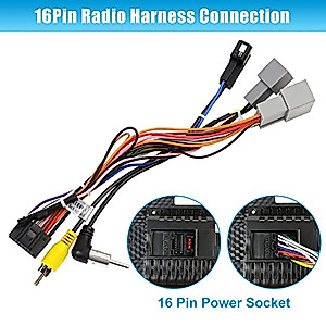 Car Radio Wiring Harness with Antenna Adapter and RCA Connector Compatible with Honda-CRV/BRV/HRV Jazz Greiz Crider Aftermarket Stereo Wire Cable