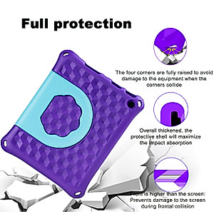 10in Tablet Case for Kids(2021 Release 11th Generation),OQDDQO iPad Light Weight Anti Slip Shockproof Kids Friendly Case for 10 inch Tablet (Purple1)