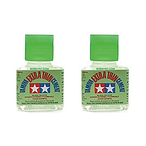 2 Pack TAMIYA 87038 Extra Thin Cement Glue FINE TIP 40ML