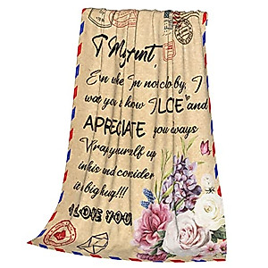 AJIIUSV to My Aunt Blanket from Niece Quilt Envelope Throw Blankets Mothers Day Blanket Gifts for Auntie Flannel Blanket Birthday Women's Day Holiday 50"x60"