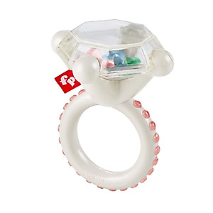 Fisher-Price Rock ‘n Rattle Teether Ring, Baby Rattle and Teething Toy