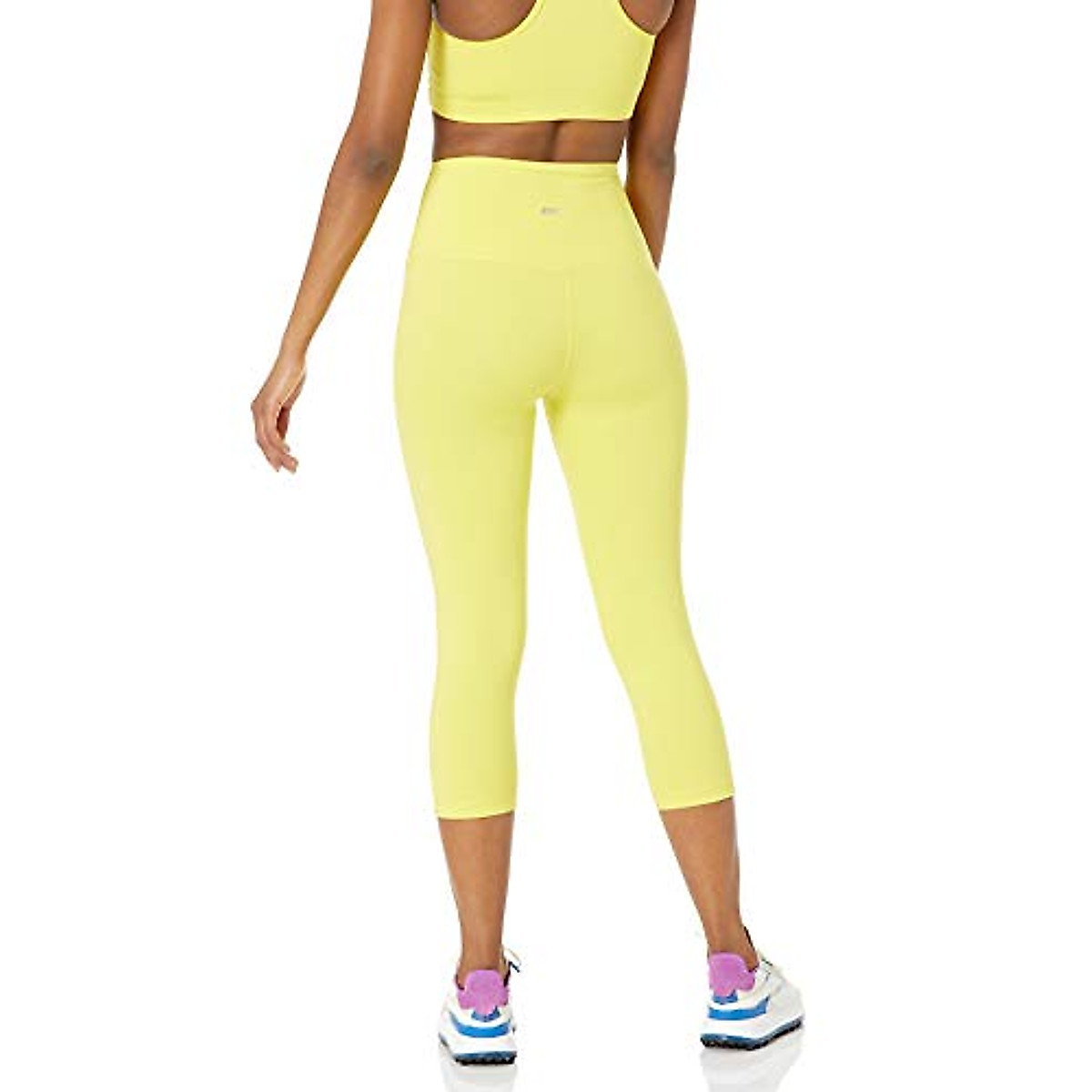 Amazon Essentials Women's Active Sculpt High Rise Capri Legging (Available in Plus Size), Bright Yellow, Medium