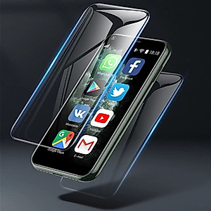 SOYES XS11 3G Mini Smartphone 2.5Inch WiFi GPS China Mobile 1GB RAM 8GB ROM Quad Core Android Cell Phones 3D Glass Slim Body HD Camera Dual Sim Google Play Cute Smartphone (Green)