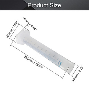 Othmro 1Pcs 500ml Chemistry Laboratory Set Liquid Measuring Tool Plastic Graduated Cylinder