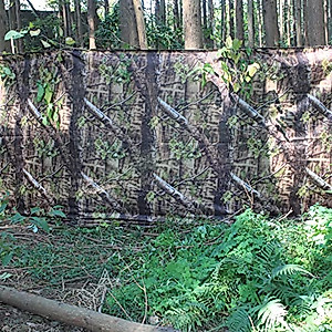 AUSCAMOTEK One Way See Through Camouflage Mesh Camo Netting Material for Hunting Ground Blind 5X13FT