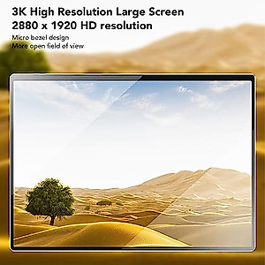 Dilwe 12.3 Inch 2 in 1 Touchscreen Tablet Laptop, 3K UHD Tablet with J4125 Processor, 8GB DDR4 Computer Tablet with Magnetic Keyboard, BT5.0, WiFi, Dual Speakers for Win 10 (US Plug 8GB+1TB)