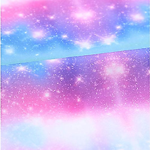 5PCS Galaxy Universe Space Cotton Fabric Bundles 20 x 20 Inch Printed Fat Quarter Fabric Pre-Cut Squares Sheets Fabric for Patchwork Sewing DIY Crafting Quilting Fabric