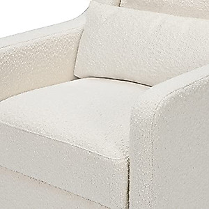 Carter's by DaVinci Adrian Swivel Glider with Storage Ottoman in Ivory Boucle, Greenguard Gold & CertiPUR-US Certified