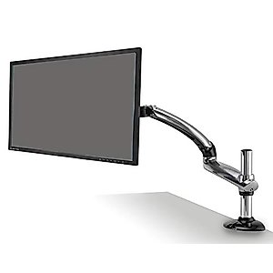 Ergotech Heavy Duty Freedom Arm, Includes Single Aluminum Heavy Duty Articulating Arm, 20-30.8 lbs. Weight Capacity, Suitable for Monitors up to 27 inches, VESA Compatible 75×75, 100×100, Silver