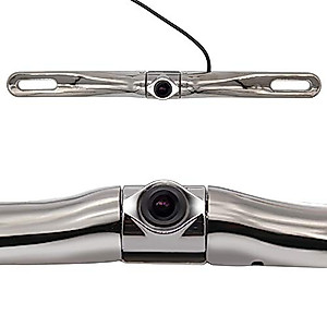 Backup Camera - Reverse Camera for Car&Trucks,HD Night Vision,170 Degrees Perfect Angle, IP69 Waterproof Stainless Steel Texture,Universal License Plate Rear View Camera