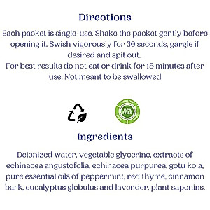 Dental Herb Company - Tonic Traveler - Single Use Tonic Mouthwash (12 Pack) with Bamboo Toothbrush