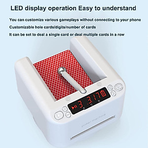 VADSBO Intelligent Card Dealer Machine, Portable Electric Card Dealer Machine, 360° Rotating Card Splitting Machine, Anti-Cheating, Supports 1 to Multiple Decks of Cards, Shuffler for 2-8 People Game