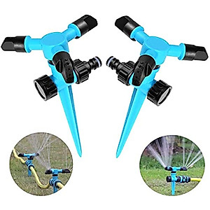 2Pack Garden Lawn Sprinkler, Large Area Covered Lawn, Courtyard, Garden, Roof Cooling. 360 Degree Rotating Sprinkler, Angle Adjustable, No Leakage, Durable.