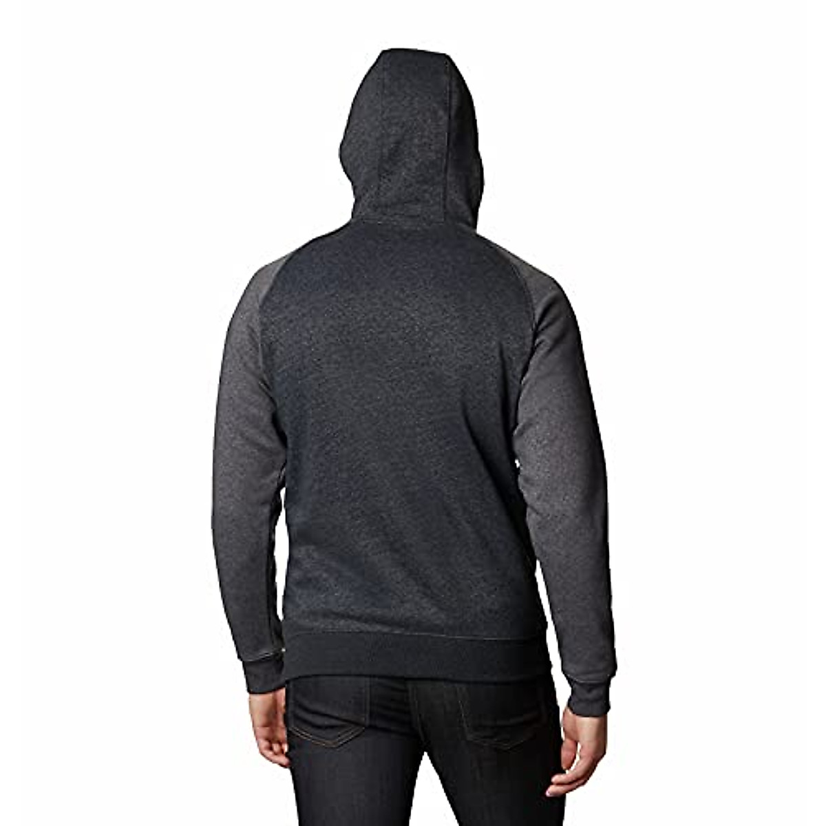 Columbia Men's Hart Mountain II Hoodie, Black Heather/Shark Heather, Small