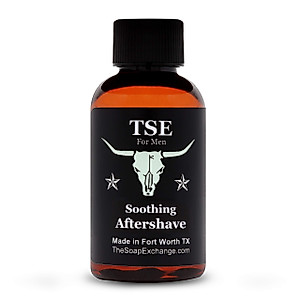 TSE for Men Soothing Aftershave - Nag Champa - Natural Ingredients for a Healthy Post Shave. Reduce Razor burn with Aloe Vera. Hand Crafted 2 fl oz / 60 ml Made in the USA.