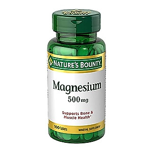 Nature's Bounty Magnesium 500 mg Tablets 100 Ea