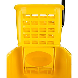 RK Safety RKMB36-Y Commercial Side Press Wringer Mop Bucket 36 qt / 9 gal (Yellow)