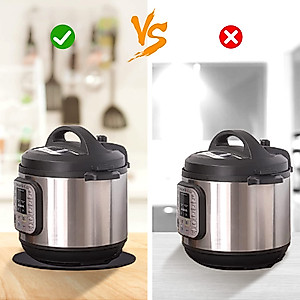 Sliding Mats for Ninja Foodi and Instant Pot,Kitchen Appliance Sliding Round Mats,Slide Mats for Moving Small Appliances Coffee Makers, Pressure Cooker,Air Fryer, (Rubber, 15 inch Diameter)