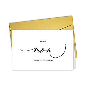 Nchigedy To My Mom On My Wedding Day Card, Wedding Day Card for Mother, Thank You Card to Mother On Wedding Day