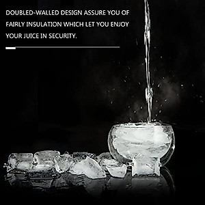 Luxtea Double-walled Borosilicate Teacup Glass Heat-resisting Tea Cup Hold 2 Oz, Set of 10