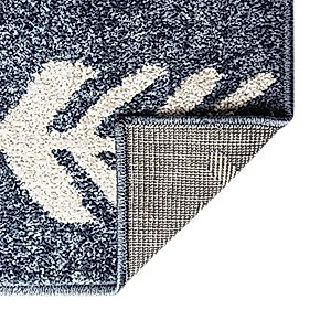 Unique Loom Autumn Collection Area Rug - Arrow (2' x 3' 1" Rectangle, Navy Blue/ Gray)